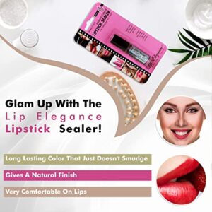 Lip Elegance Lipstick Sealer - Long Lasting Lipstick Sealer with Brush Applicator - Waterproof, Smudge Proof, Oilproof - All Day Liplock Effect 0.17 Fl Oz