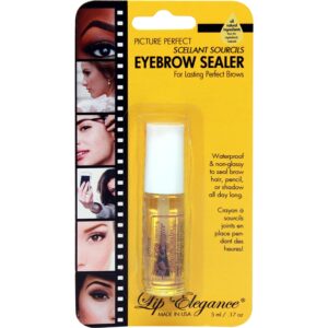 lip elegance eyebrow sealer - clear eyebrow gel for picture perfect eyebrows - waterproof eyebrow brow gel for extreme hold - 0.17 oz eyebrow setting gel