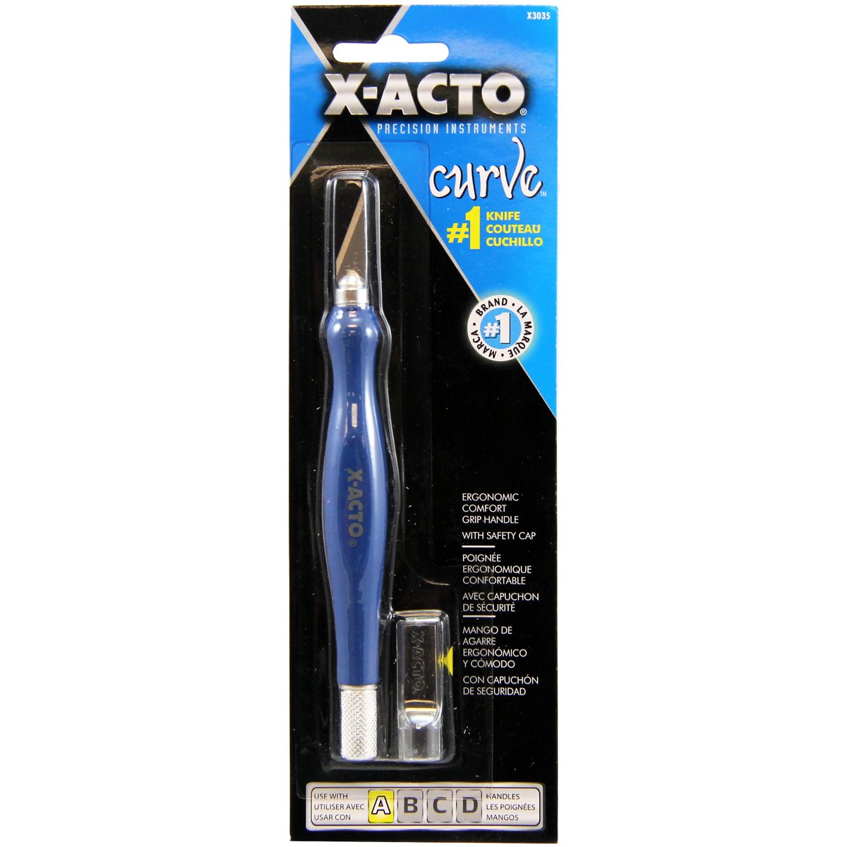 ELMERS X-Acto Curve Knife with Cap, Blue (X3035Q)