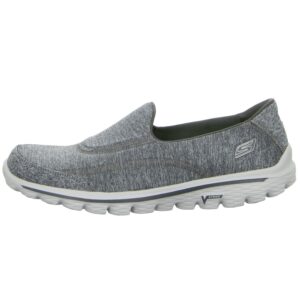 Skechers Performance Women's Go Walk 2 Slip-On Walking Shoe, Heather Grey, 5 M US