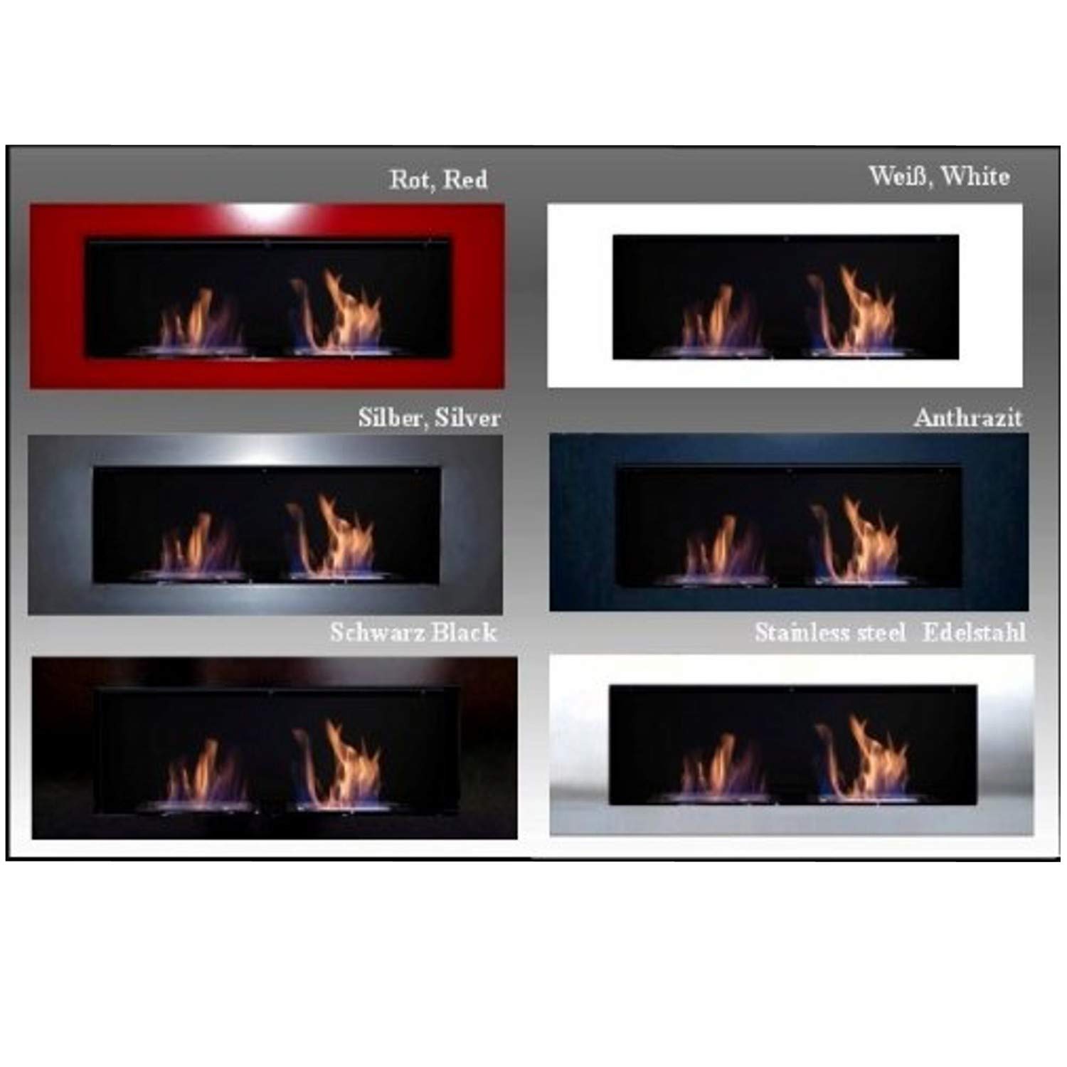 Bio- Ethanol and Fire Gel Fireplace Model Celin Deluxe - Choose from 6 colors (Anthracite)