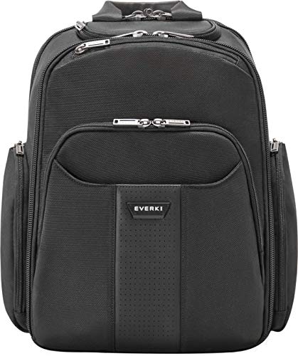 EVERKI Versa 2 Premium Business 14.1-Inch / MacBook Pro 15 Backpack, Ballistic Nylon, Travel Friendly (EKP127B) , Black