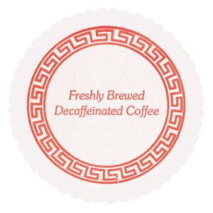 hoffmaster 860035 budgetboard coaster, 3-3/8" diameter, decaf coffee (case of 1000)