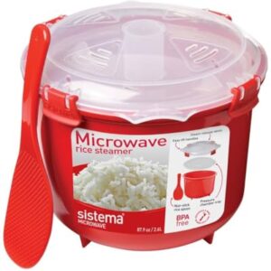 Sistema Microwave Collection Rice Cooker, 87.2 oz./2.6 L, Red