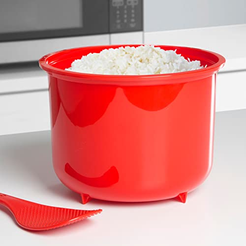 Sistema Microwave Collection Rice Cooker, 87.2 oz./2.6 L, Red