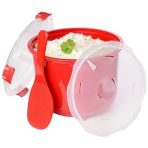 Sistema Microwave Collection Rice Cooker, 87.2 oz./2.6 L, Red