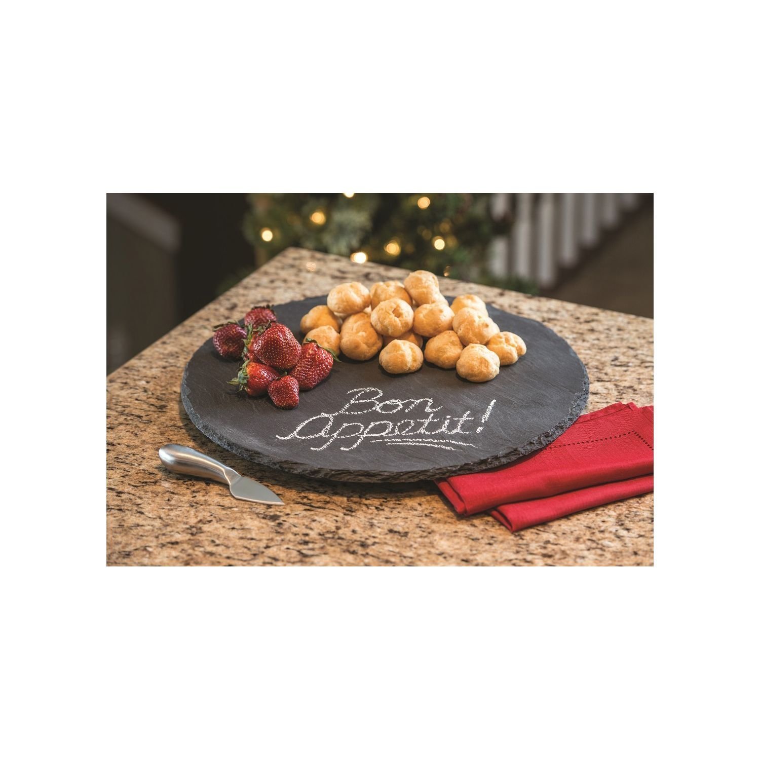 Slate Lazy Susan Serving Set