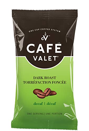 Café Valet Single Serve Individually Wrapped Coffee Packs, Decaf 100% Arabica Coffee, 84 Count