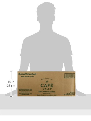 Café Valet Single Serve Individually Wrapped Coffee Packs, Decaf 100% Arabica Coffee, 84 Count