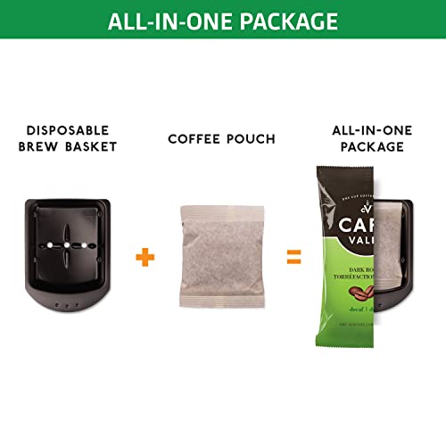 Café Valet Single Serve Individually Wrapped Coffee Packs, Decaf 100% Arabica Coffee, 84 Count