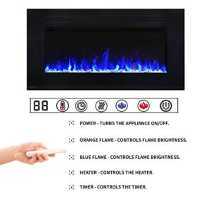 Napoleon Allure 42 inch Wall Mount Electric Fireplace - Black, NEFL42FH