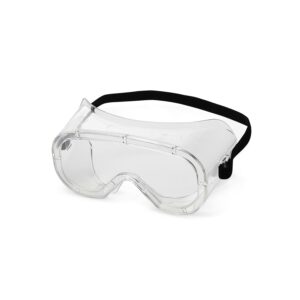 sellstrom anti fog non-vented safety goggles - clear body clear lens – protects from chemical splash, dust, smoke