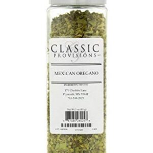 Classic Provisions Spices, Mexican Oregano Dried Whole Leaves – 3oz Shaker – Rich in Flavor for Snacks, Chicken, Salsa, Guacamole, and More