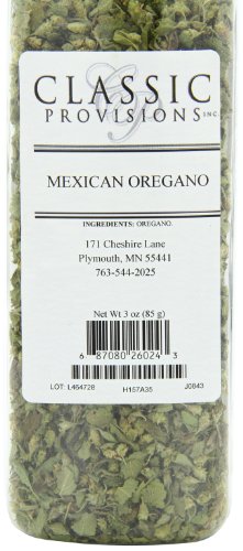 Classic Provisions Spices, Mexican Oregano Dried Whole Leaves – 3oz Shaker – Rich in Flavor for Snacks, Chicken, Salsa, Guacamole, and More