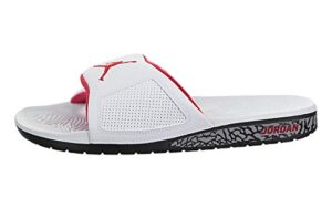 men's jordan hydro iii white/university red-black (11 d(m) us)