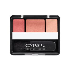 covergirl instant cheekbones contouring blush peach perfection, palette, .29 oz, blush makeup, pink blush, lightweight, blendable, natural radiance, sweeps on evenly