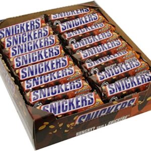 Snickers Single Bar Chocolate Candy, 48 bars of 1.86oz each.