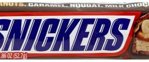 Snickers Single Bar Chocolate Candy, 48 bars of 1.86oz each.