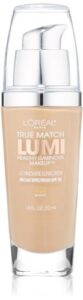 l'oreal paris true match lumi healthy luminous makeup, w5 sand beige, 1 fl; oz.