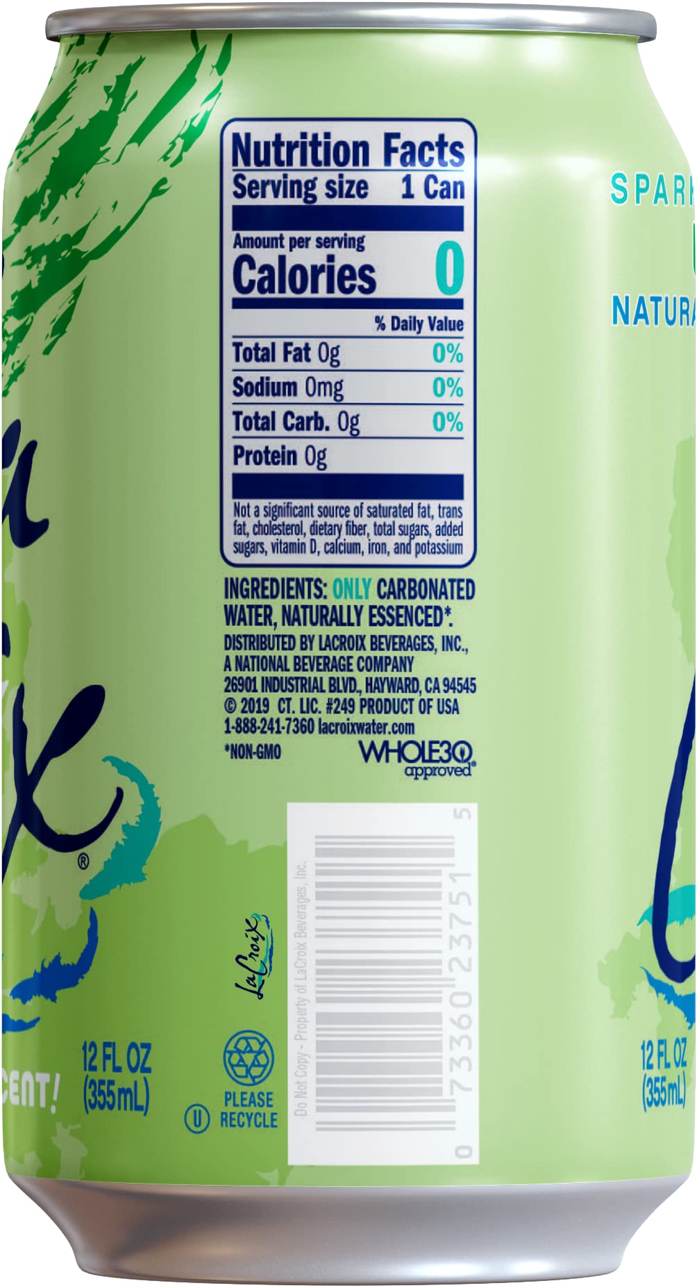 LaCroix Sparkling Water, Lime, 12 Fl Oz (pack of 8)