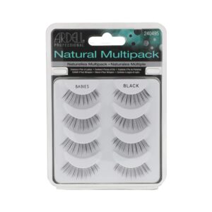 ardell false lashes, natural babies black x 4 pairs