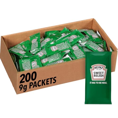 Heinz Sweet Relish Single Serve Packet (0.31 oz [9g] Pouches, Pack of 200)