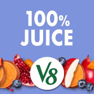 V8 Blends 100% Juice Pomegranate Blueberry Juice, 46 fl oz Bottle (Case of 6)