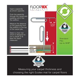 Floortex® Cleartex® Enhanced Polymer Rectangular Chair Mat for Carpets up to 3/8" - 48" x 60"