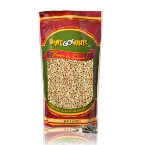 raw sunflower seed kernels by we got nuts - premium quality kosher shelled sunflower seeds - natural & healthy fitness & diet-friendly snack- raw, shelled & unsalted- air-tight resalable bag- 5 lbs