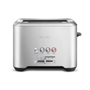 breville bit more toaster 2 slice bta70xl, brushed stainless steel