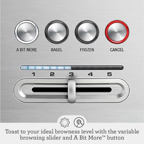 Breville Bit More Toaster 2 Slice BTA70XL, Brushed Stainless Steel