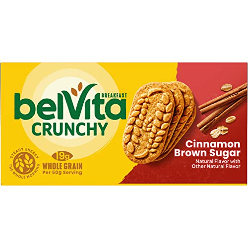 BelVita Cinnamon Brown Sugar Breakfast Biscuits, 8 Packs (4 Biscuits Per Pack)