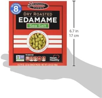 Seapoint Farms Edamame Dry Roasted Lightly Salted, 8 - 0.79 oz Snack Packs (6.35 oz Net Wt.) - Pack of 2