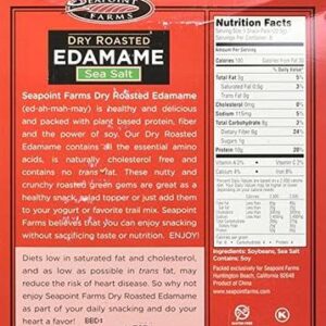 Seapoint Farms Edamame Dry Roasted Lightly Salted, 8 - 0.79 oz Snack Packs (6.35 oz Net Wt.) - Pack of 2