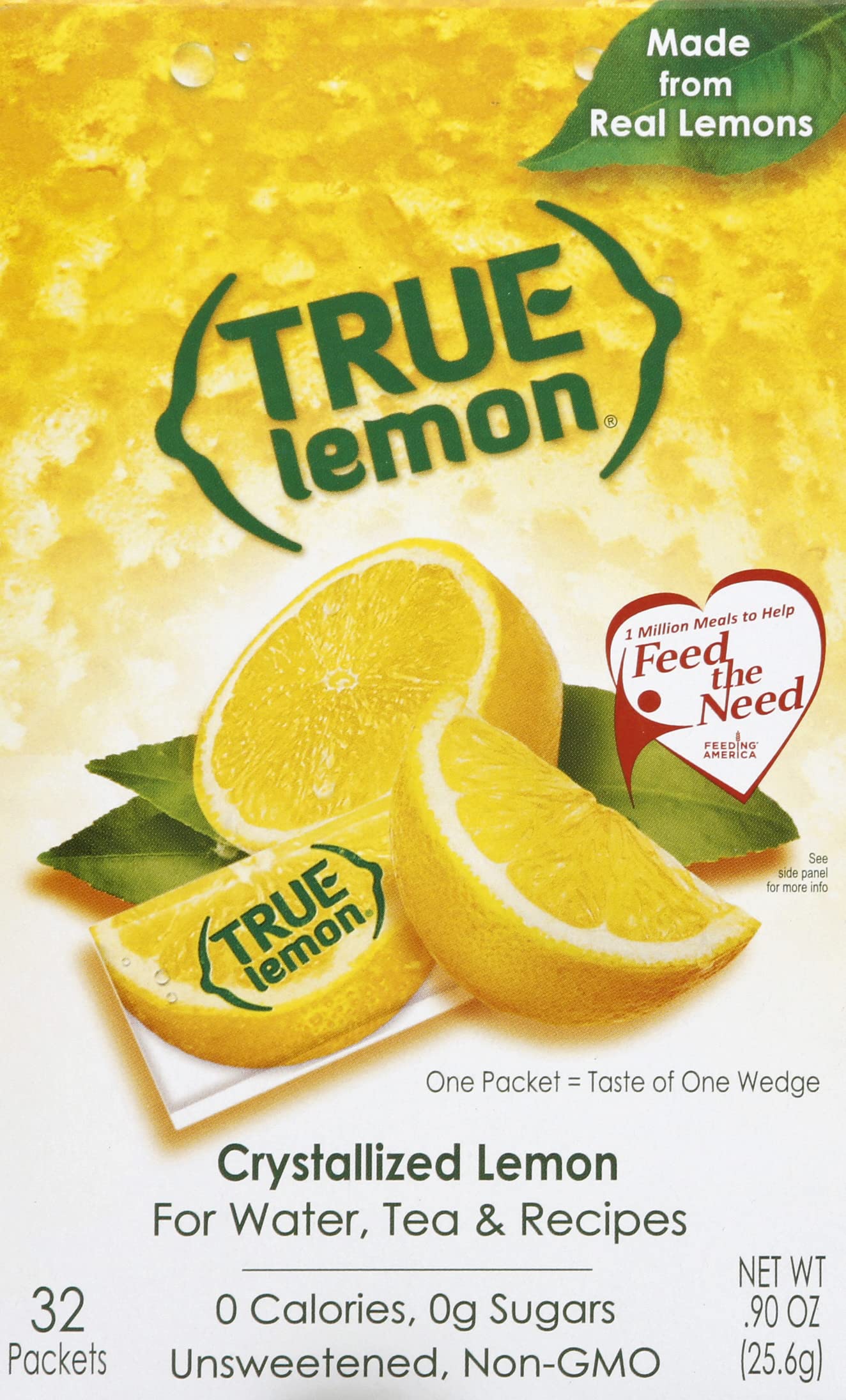 True Lemon, Lemon Crystallized Packets, 0.9 Ounce