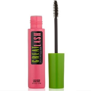 maybelline great lash washable mascara, dark brown, 0.43 fl. oz., pack of 2