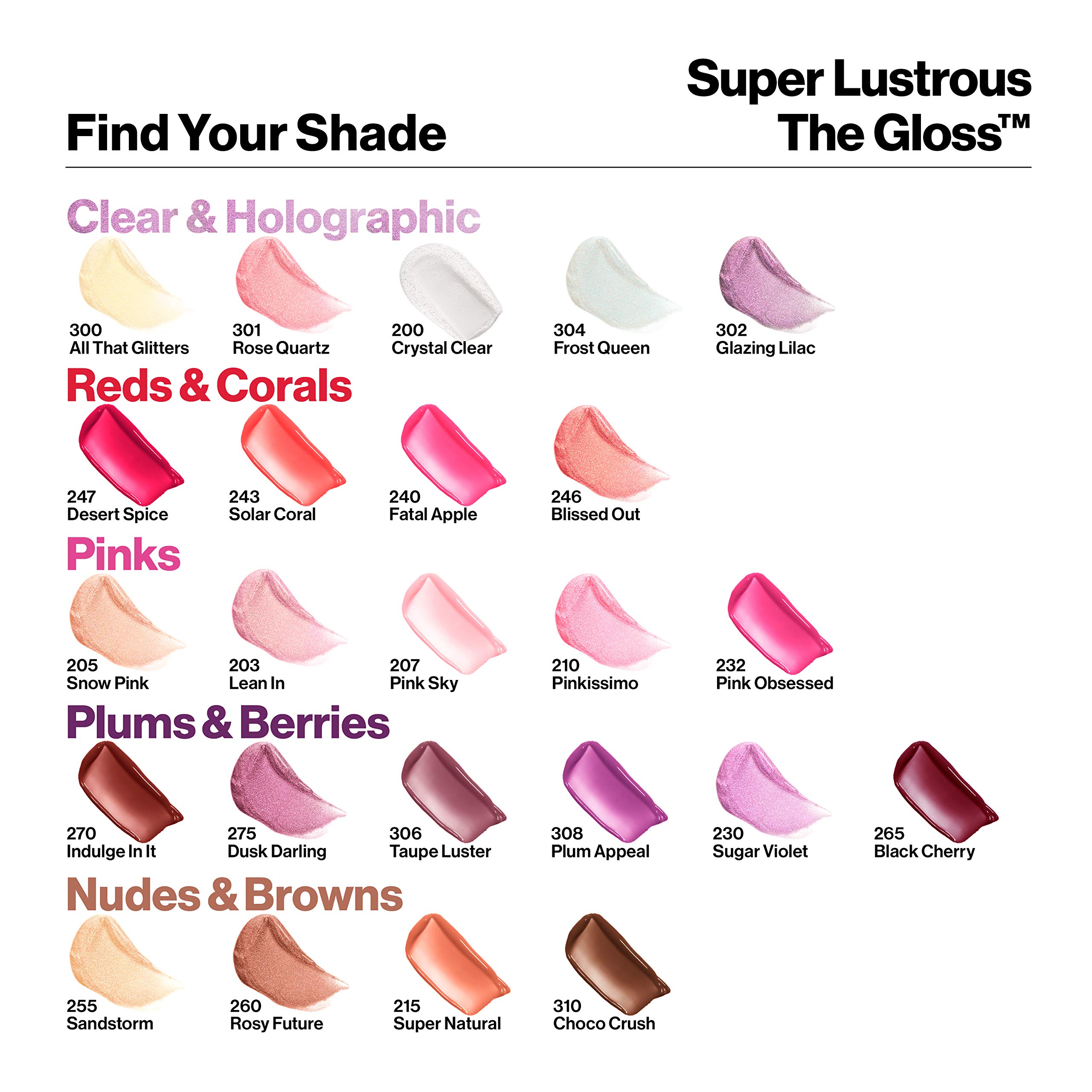 Revlon Lip Gloss, Super Lustrous The Gloss, Non-Sticky, High Shine Finish, 260 Rosy Future