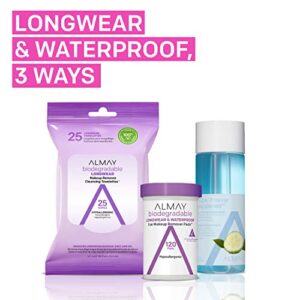 Almay Eye Makeup Remover Liquid, Longwear and Waterproof, Hypoallergenic, Cruelty Free, Ophthalmologist Tested, 4 Fl Oz (Pack of 1)