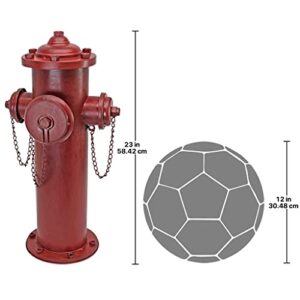 Design Toscano Vintage Metal Fire Hydrant Statue Large