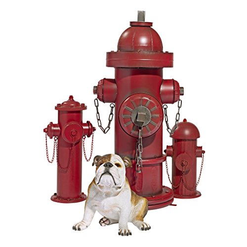 Design Toscano Vintage Metal Fire Hydrant Statue Large