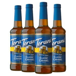 torani sugar free syrup, classic caramel, 25.4 oz, pack of 4