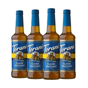 torani sugar free syrup, classic hazelnut, 25.4 ounces (pack of 4)