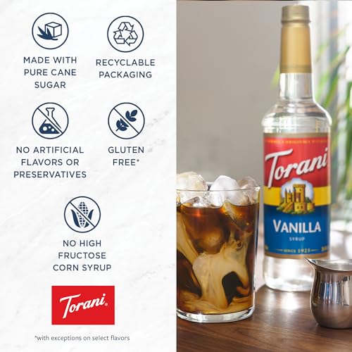 Torani Syrup, Vanilla, 25.4 Ounces (Pack of 4)