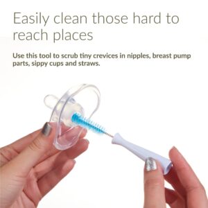 Kiinde Twist Pouch 2-Piece Baby Bottle Nipple Brush Set for All Brands/Parts