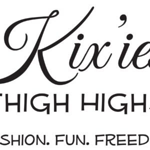 Kix'ies Thigh Highs | Thigh High Womens Stockings with No Slip Grip Stay Ups Thigh Bands | Womens Thigh High Stockings | Sexy Thigh High Stockings & Lingerie for Women (Ally Black Polka Dot | 1304D)