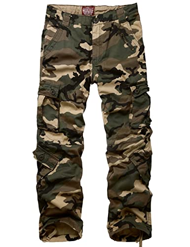 Match Men's Wild Cargo Pants(36,Camouflage)