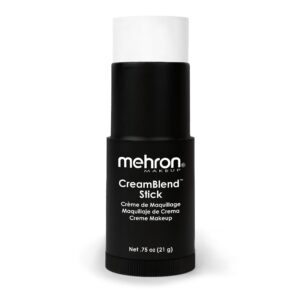 mehron makeup creamblend stick | face paint, body paint, & foundation cream makeup | body paint stick .75 oz (21 g) (white)