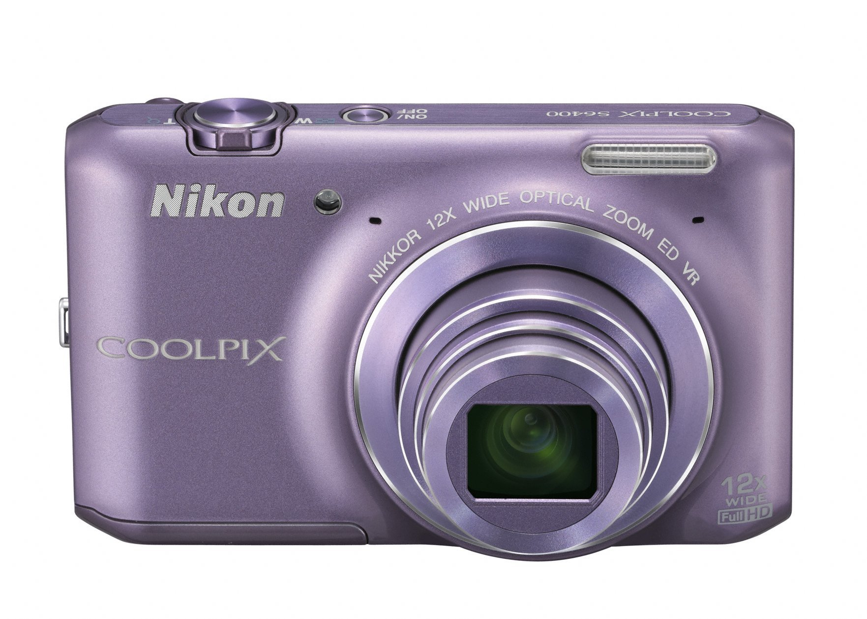 Nikon COOLPIX S6400 16 MP Digital Camera with 12x Optical Zoom and 3-inch LCD (Purple)