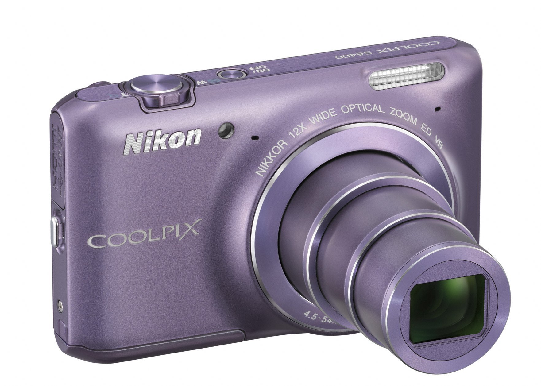 Nikon COOLPIX S6400 16 MP Digital Camera with 12x Optical Zoom and 3-inch LCD (Purple)