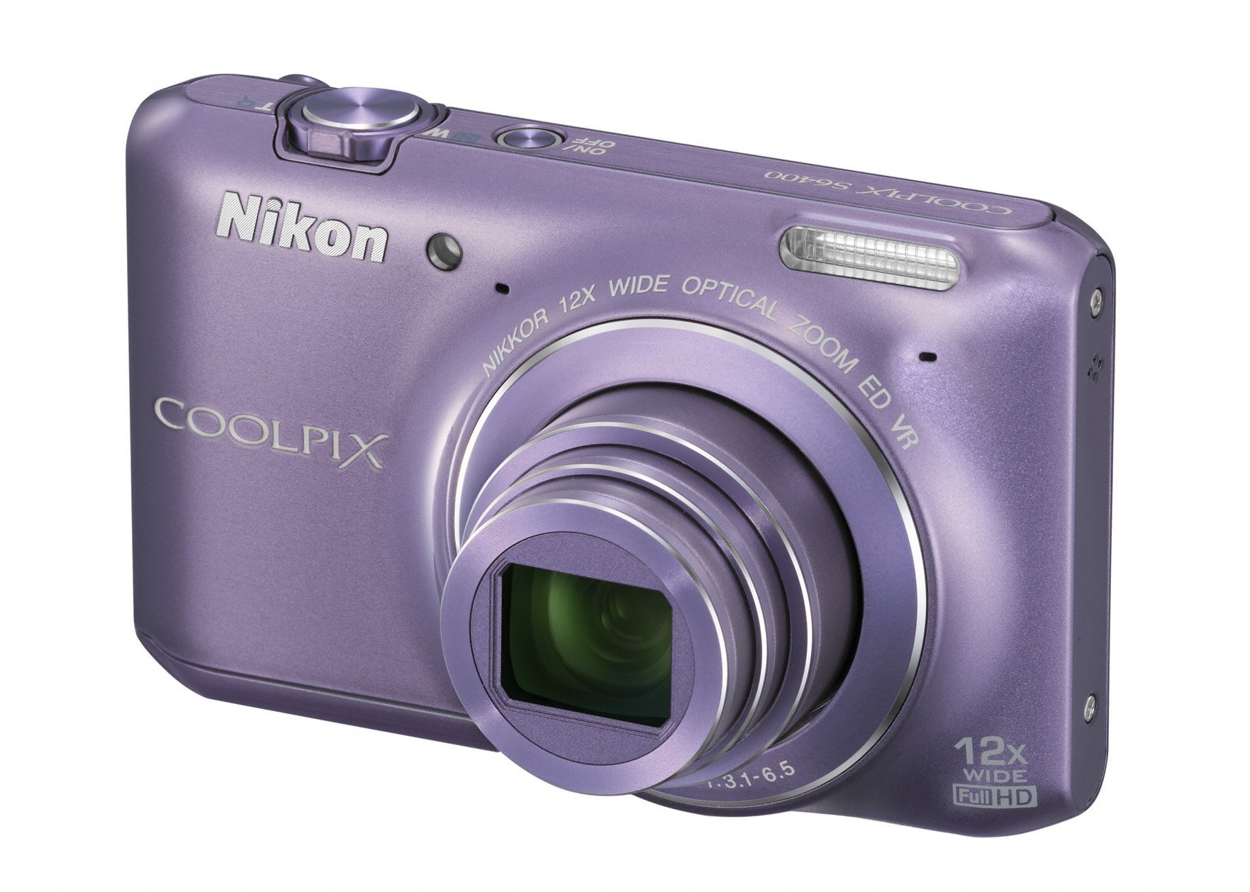 Nikon COOLPIX S6400 16 MP Digital Camera with 12x Optical Zoom and 3-inch LCD (Purple)